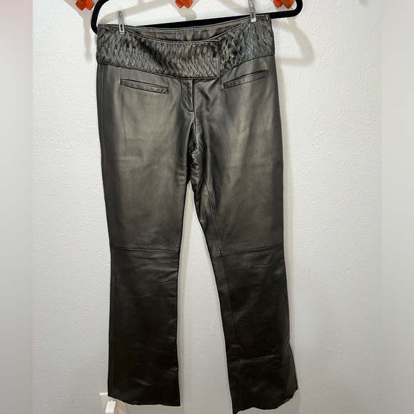 Cache | Pants & Jumpsuits | Y2k Cache 0 Percent Black Leather Pants ...